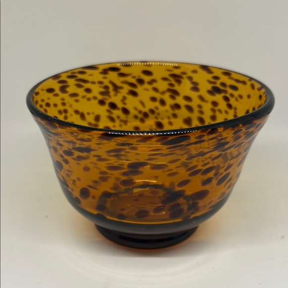 Art | Leopard Print Hand Blown Glass Bowl | Poshmark